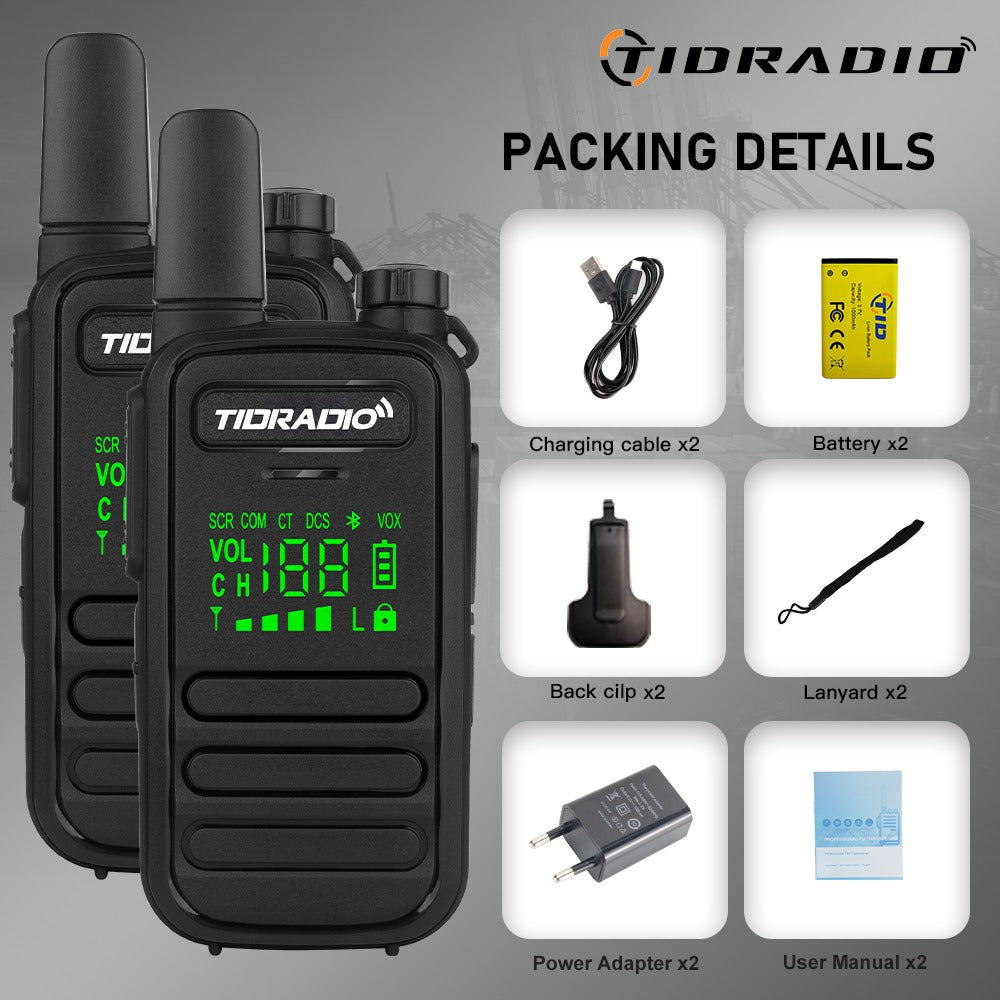M11 Waterproof FRS / PMR Radio 2 Packs – Tidradio