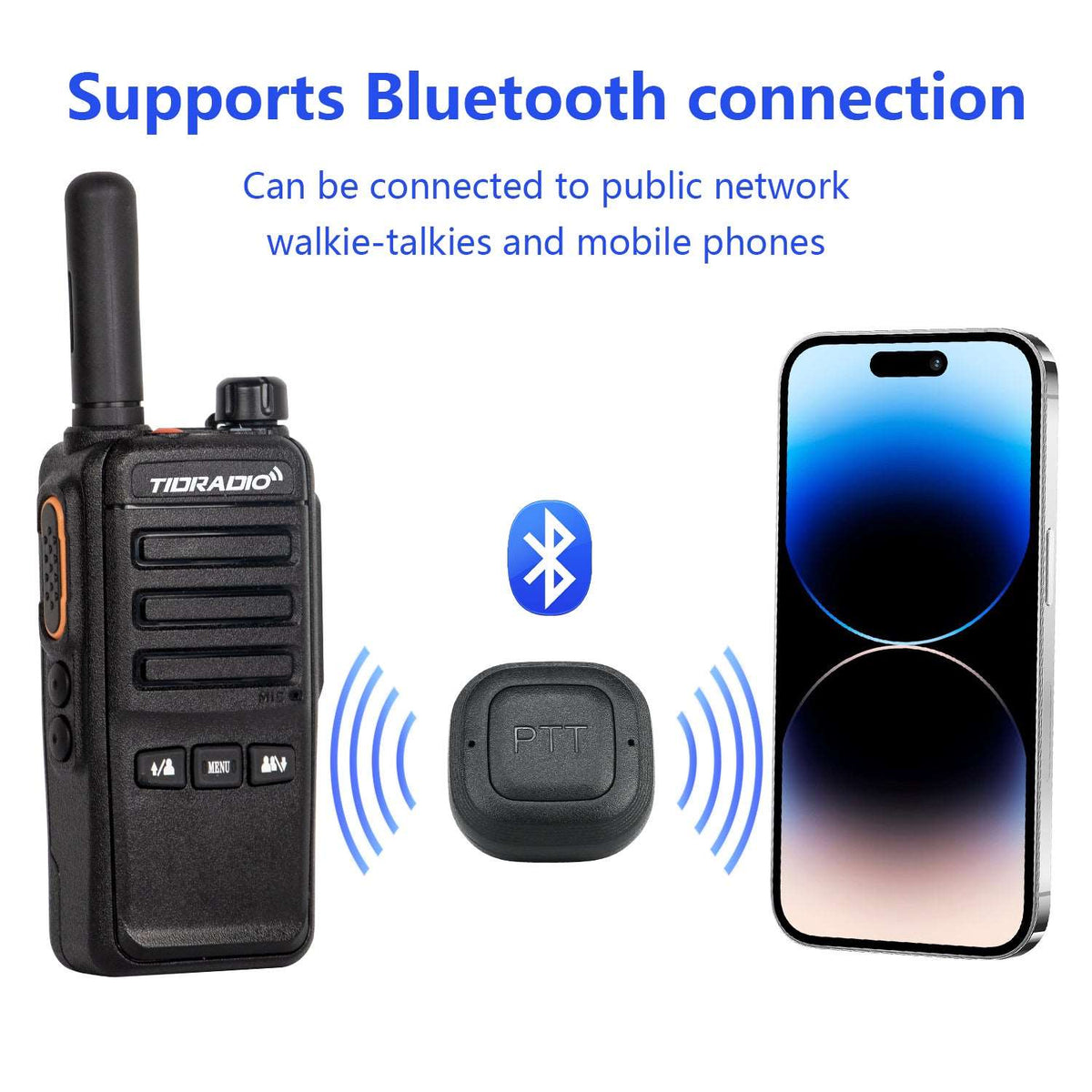TIDRADIO Wireless PTT Button for Poc Radio and Mobile Phone – Tidradio ...