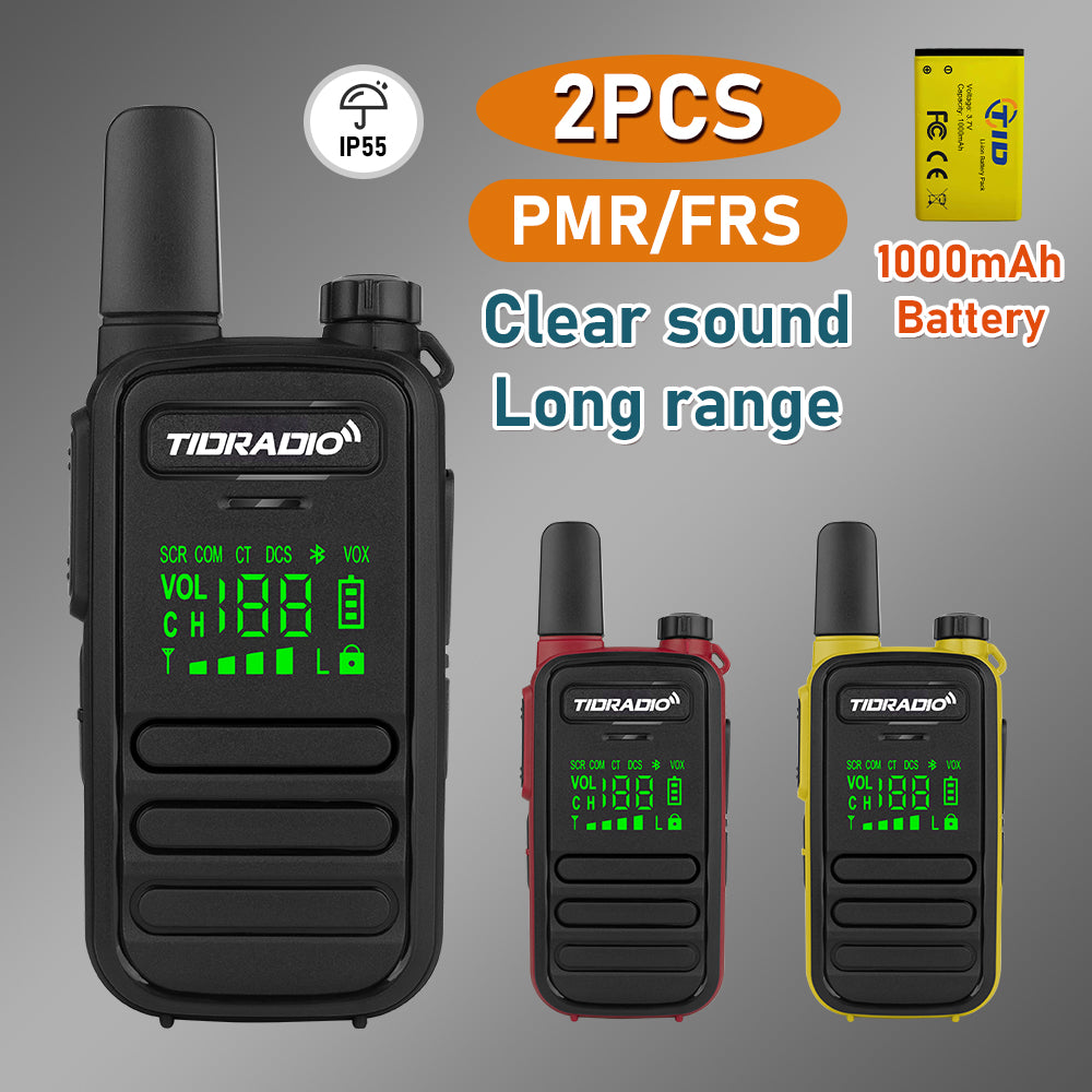 M11 Waterproof FRS / PMR Radio 2 Packs – Tidradio