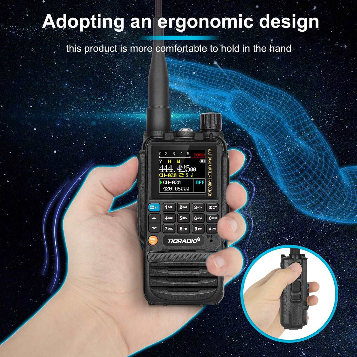 TIDRADIO TD-H3 Ham GMRS Unlocked Radio 8 Band Walkie-Talkies – Tidradio
