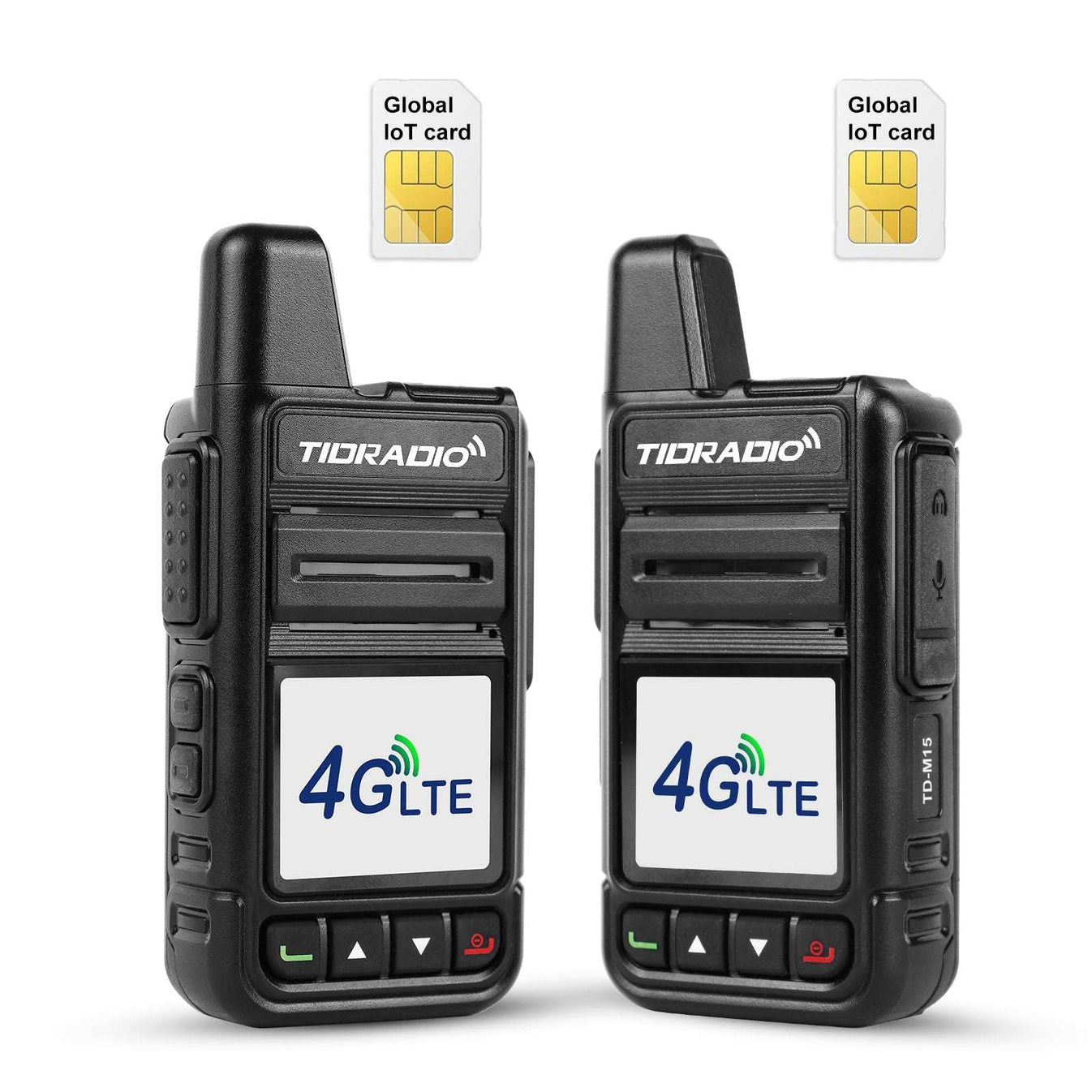 TIDRADIO TD-M15 Global Walkie Talkies with SIM Cards, 4G LTE – Tidradio
