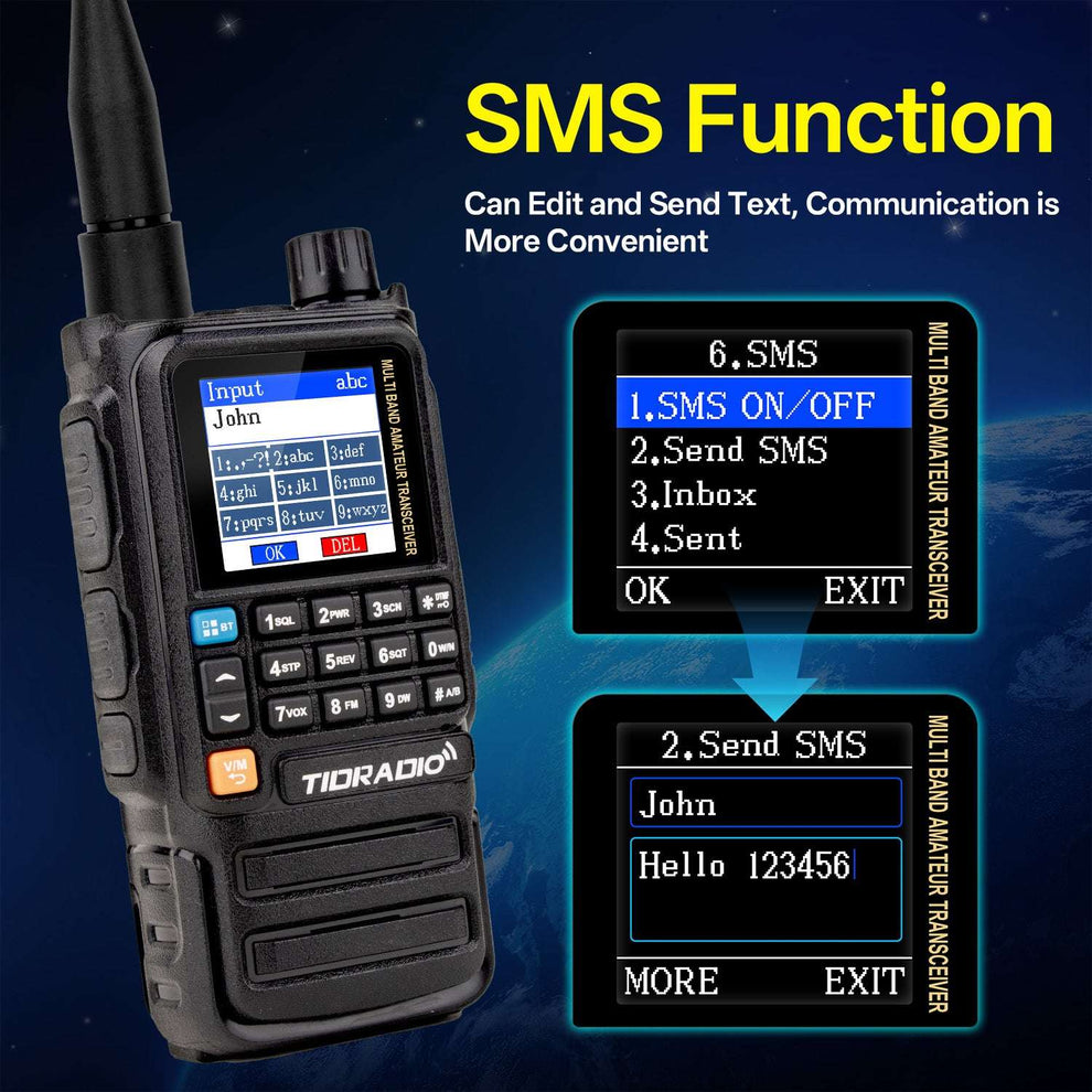 TIDRADIO TD-H3 Plus Bluetooth Receiver Ham GMRS Radio 2 Pack 4 Pack – Tidradio