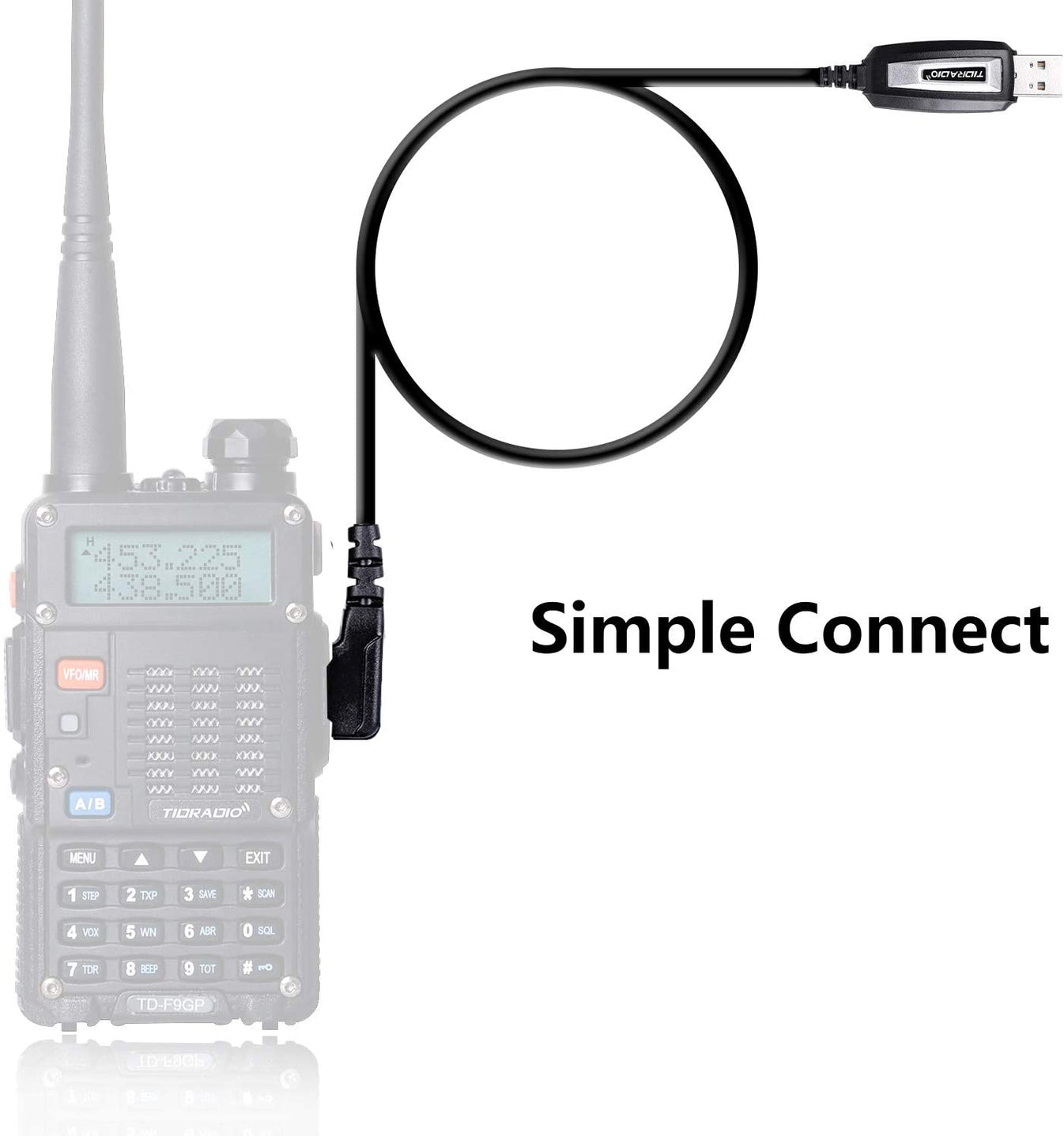 TIDRADIO TD-CH340 Walkie-Talkie Driver Kendwood 2pin Programming Cable ...