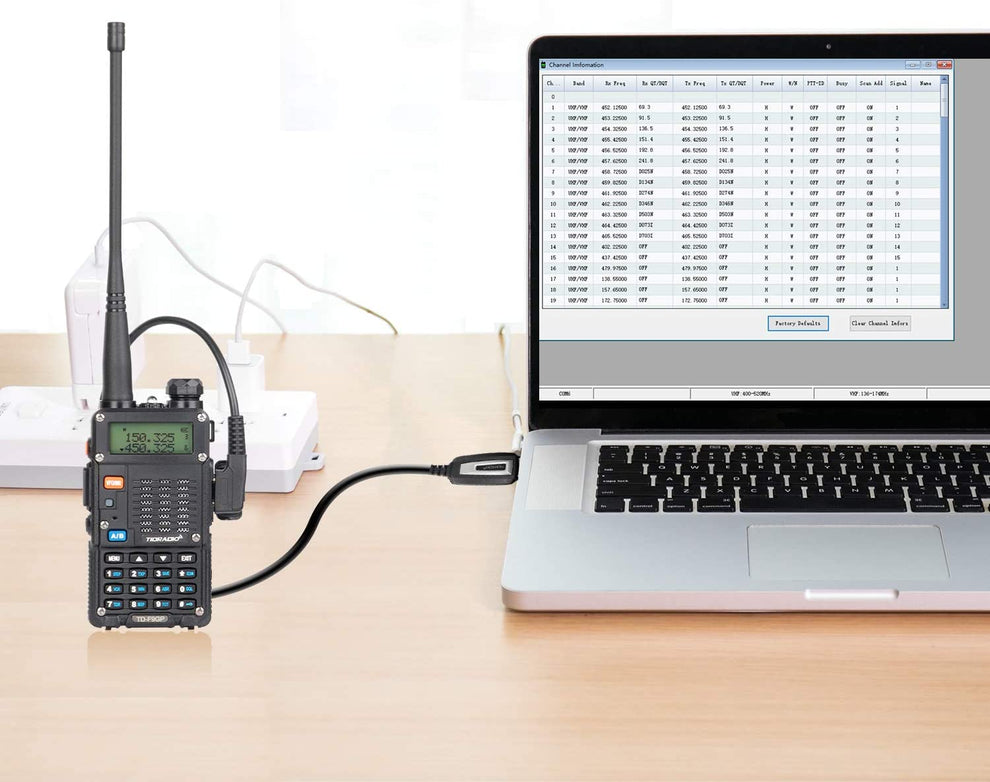 TIDRADIO TD-CH340 Walkie-Talkie Driver Kendwood 2pin Programming Cable ...